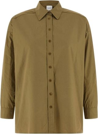 Nude Nude, Femme, Blouses et Chemises, Vert, Taille: 40 FR Crisp Hand Cotton Shirt