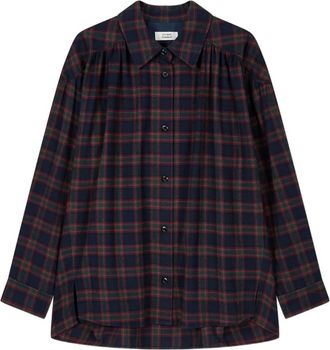 STUDIO TOMBOY Bluse mit Karomuster - Blau