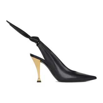 Givenchy Schwarze Slingback Pumps Elegantes Schleifendetail - - Shoes - Damen - Schwarzk - 37 EU