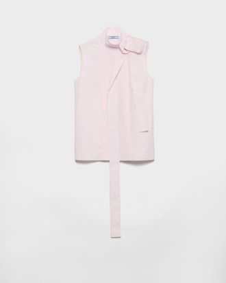 Prada Besticktes Top aus Popeline