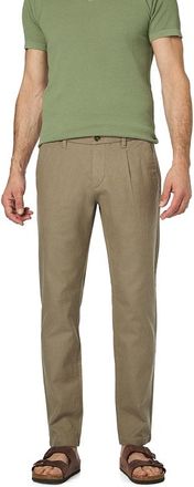 Marc O'Polo Herren Bundfaltenhose grün meliert