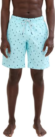 Tom Tailor Herren Basic Badeshorts, teal navy summer design, XS