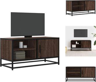 vidaXL Vidaxl - TV-Schrank Eichen-Optik 80x34,5x40 cm Holzwerkstoff und Metall - TV-Schrank - TV-Schränke - TV-Möbel - TV-Ständer