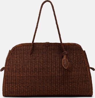 Jacquemus Schultertasche Turismo Large aus Raffiabast