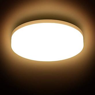 B.K.Licht Deckenlampe f&uuml;r das Bad mit warmwei&szlig;er Lichtfarbe, IP54, 13 Watt, 1500 Lumen, LED Deckenleuchte, LED Lampe, Badlampe, Badezimmerlampe, K&uuml;chenlampe, Fe