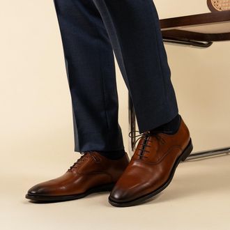 Bexley Winford - Richelieus homme marron patin&eacute;