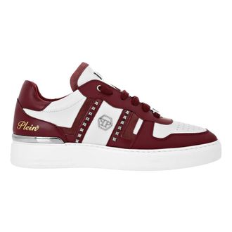 Philipp Plein unisex, Chaussures, Rouge, Taille: 39 EU Low Top Baskets Mix Cut Studs