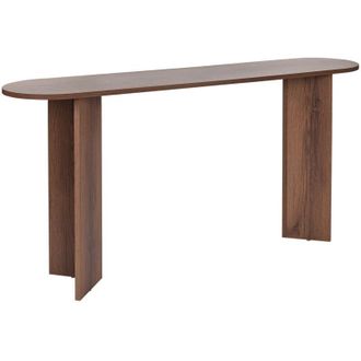 Hanah Home Console en bois Sira - 150 x 35 x 75 cm - Noyer