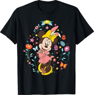 Disney Minnie Mouse with Bunny Ears and Easter Egg Spring T-Shirt