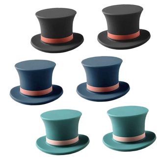 Cabilock 6st&uuml;cke Teiliges Weinflaschenverschluss Silikon Weinverschluss Hut-Form Luftdichter Flaschenverschluss Langlebig Dekorativ F&uuml;r Haushalt Party Geschenk