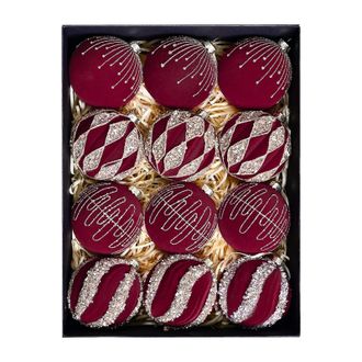 Generic Weihnachtskugeln Dekoration,12-teilige Weihnachtskugeln Dekorationen - Party Dekoration F&uuml;r Fenster Wohnzimmer Patio Schlafzimmer Garten Festival K&uuml;ch