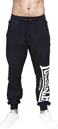 Lonsdale London Logo Large Homme Bas de survêtement Noir XXL 60% Coton, 40% Polyester Confortable
