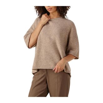 Second Female Kamel Strick O-Ausschnitt Pullover - - Knitwear - Damen - Beige - S