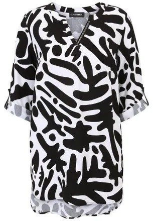 Doris Streich Klassische Bluse mit Strass-Steinchen