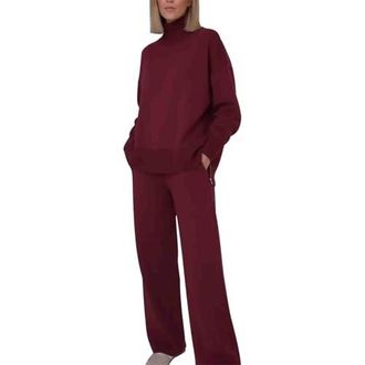 Generic V&ecirc;tements de sport pour femme - Tenue quotidienne 2 pi&egrave;ces - Sweatshirt et pantalon - D&eacute;contract&eacute; - Haut &agrave; manches longues - Pantalon tendance - Stree