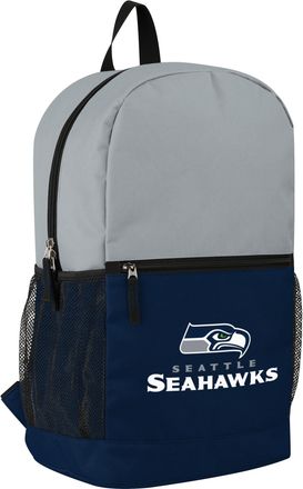 Foco NFL Offiziell lizenziertes Fu&szlig;ballteam Farbiges Prim&auml;r-Logo, zweifarbig, gro&szlig;es Logo, Farbblock, Schultasche, Reiserucksack, Seattle Seahawks, Einheit
