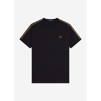 Fred Perry T-shirt à rayures contrastées - black shaded stone