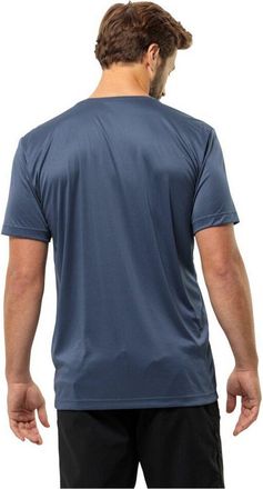 Jack Wolfskin T-Shirt Peak Graphic (atmungsaktiv, geruchshemmend) skyblau Herren