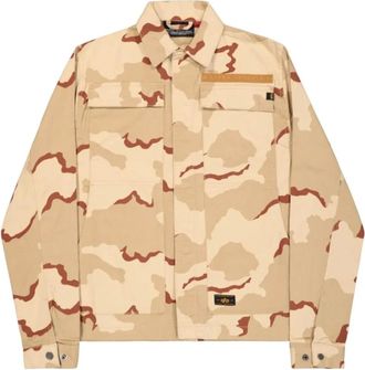 Alpha Industries Homme, Vestes, Beige, Taille: S Chore Camo Coat