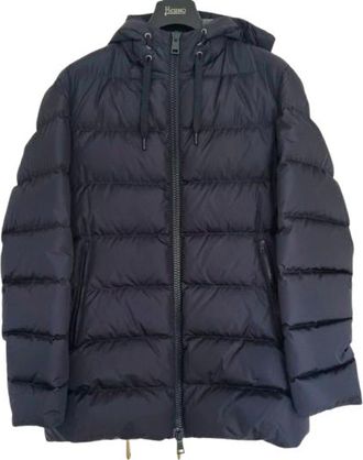 Herno Navy Stretch Down Parka Size S