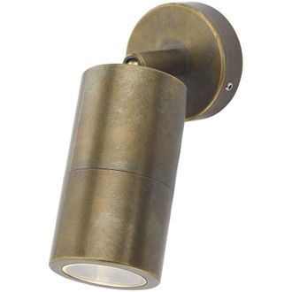D&auml;r Lighting DAR ORTEGA - Spots Applique Murale Laiton Antique IP65, 1x GU10