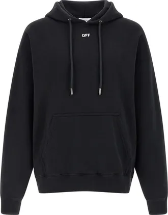 Off-white Homme, Sweatshirts et sweats &agrave; capuche, Noir, Taille: S Brushed Cotton Sweat &agrave; capuche