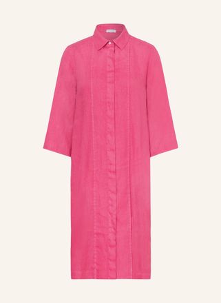 Rosso35 Hemdblusenkleid Aus Leinen Mit 3/4-Arm pink