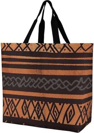 Generic Tissu De Boue Africain Tribal Sac Fourre-Tout D&eacute;contract&eacute; Sacs R&eacute;utilisable Sac A Main Femmes Pour Shopping Plage Quotidienne