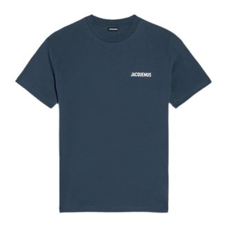 Jacquemus T-Shirt mit Druck und weiter Passform - - Tops - Herren - Blau - XL