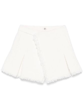 sacai jupe-short en tweed - Blanc
