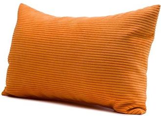 Gözze Kissen Capri, Dekokissen in Feincord-Optik, Weiches Sofakissen mit Füllung, 100% Polyester, 30 x 50 cm - Orange