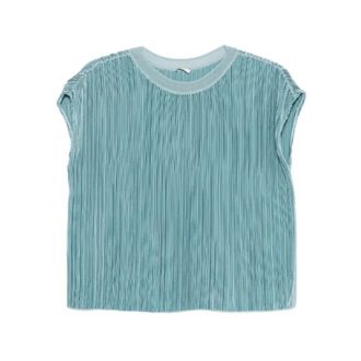 Joseph Cedre Plissee-Satin-Top - - Blouses & Shirts - Damen - Blau - L