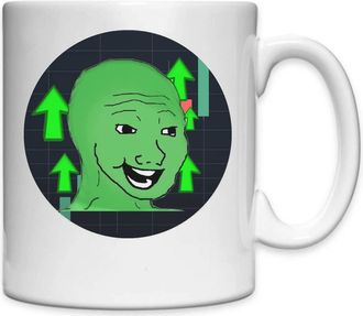 Generic Wojak Feels Guy Stocks Stonks Go Up Wei&szlig;e Keramiktasse Wei&szlig; One Size