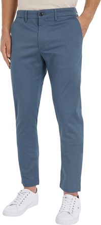Tommy Hilfiger Herren Chino Hose Chino Bleecker Printed Structure Slim Fit, Blau (Aegean Sea), 28W/34L