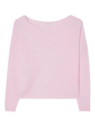 American Vintage pull c&ocirc;tel&eacute; Damsville &agrave; col bateau - Rose