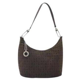 Bulgari Sac bandouli&egrave;re en toile Pre-owned - Femme - Pre-owned - Brun - Taille: ONE Size
