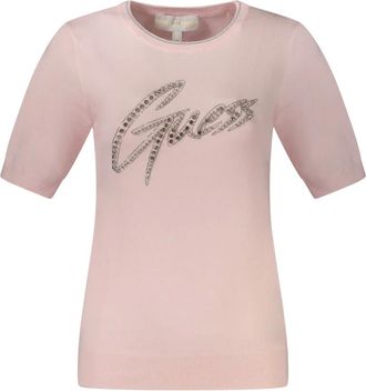 Guess Femme, Pulls, Rose, Taille: 36 FR Haut Rose Femme Manches Courtes