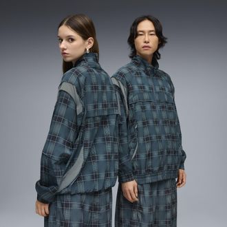 Puma CLRT Jacke mit Print Unisex, Kleidung, Grau, XXL