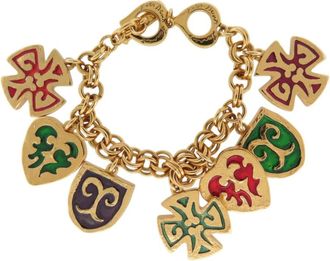 Saint Laurent Armband - NEUES VINTAGE ARMBAND YVES SAINT LAURENT CHARMS 19 - Gr. ONESIZE - in Gold - f&uuml;r Damen