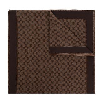 Balmain Schal mit Monogramm - - Accessories - Herren - Braun - ONE SIZE