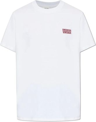 American Vintage Homme, Tops, Blanc, Taille: M Ykobow T-Shirt