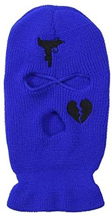 Generic Chapeaux coupe-vent en tricot intégral pour moto, masque de ski personnalisé, broderie chaude, chapeaux dhiver tricotés à 3 trous, ski pour entraîneme