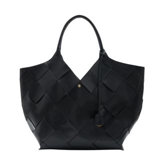 Anine Bing Lili Tote Braided Leather - - Bags - Damen - Schwarzk - ONE SIZE