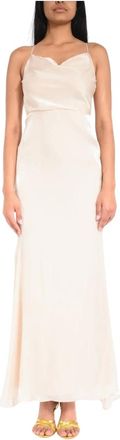 Actualee Femme, Robes, Beige, Taille: 44 FR Longue Robe Sir&egrave;ne en Satin