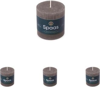 Spaas Rustikale Stumpenkerze 70/70 mm 25St. - dunkelgrau (Packung mit 4)