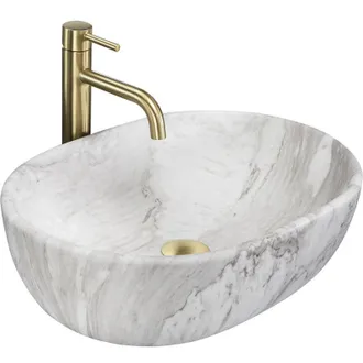Rea aufsatzwaschbecken amelia ash matt beige