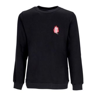 Dolly Noire Schwarzer Crewneck Sweatshirt Stay On Fire - - Sweatshirts & Hoodies - Herren - Schwarzk - XL