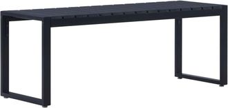 vidaXL Vidaxl - Gartenbank 120,5 cm PS-Platte Schwarz