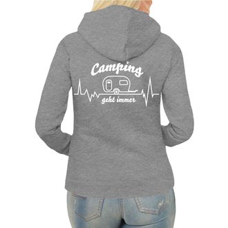 Spass Kostet Damen Frauen Kapuzenjacke Camping (R&uuml;ckendruck) Liebe wohnwagen jacke mit kapuze