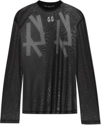 44 Label Group Homme, Tops, Noir, Taille: XL Black Logo T-Shirt